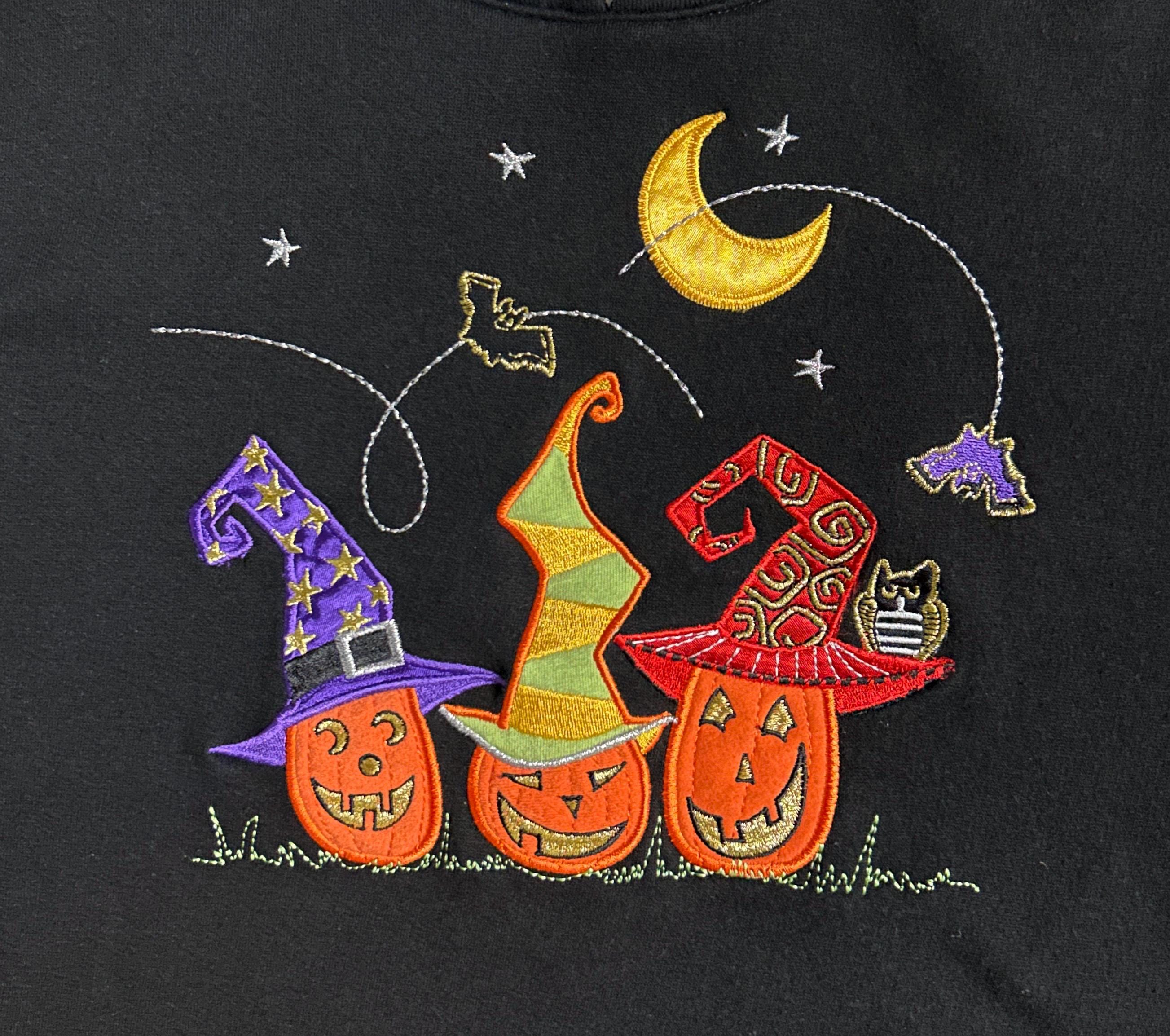 White Stag ~ Women’s Medium ~ Vintage ~ Halloween/ Pumpkin/ Witch/ Moon ...