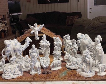Ceramic Nativity Set - Etsy