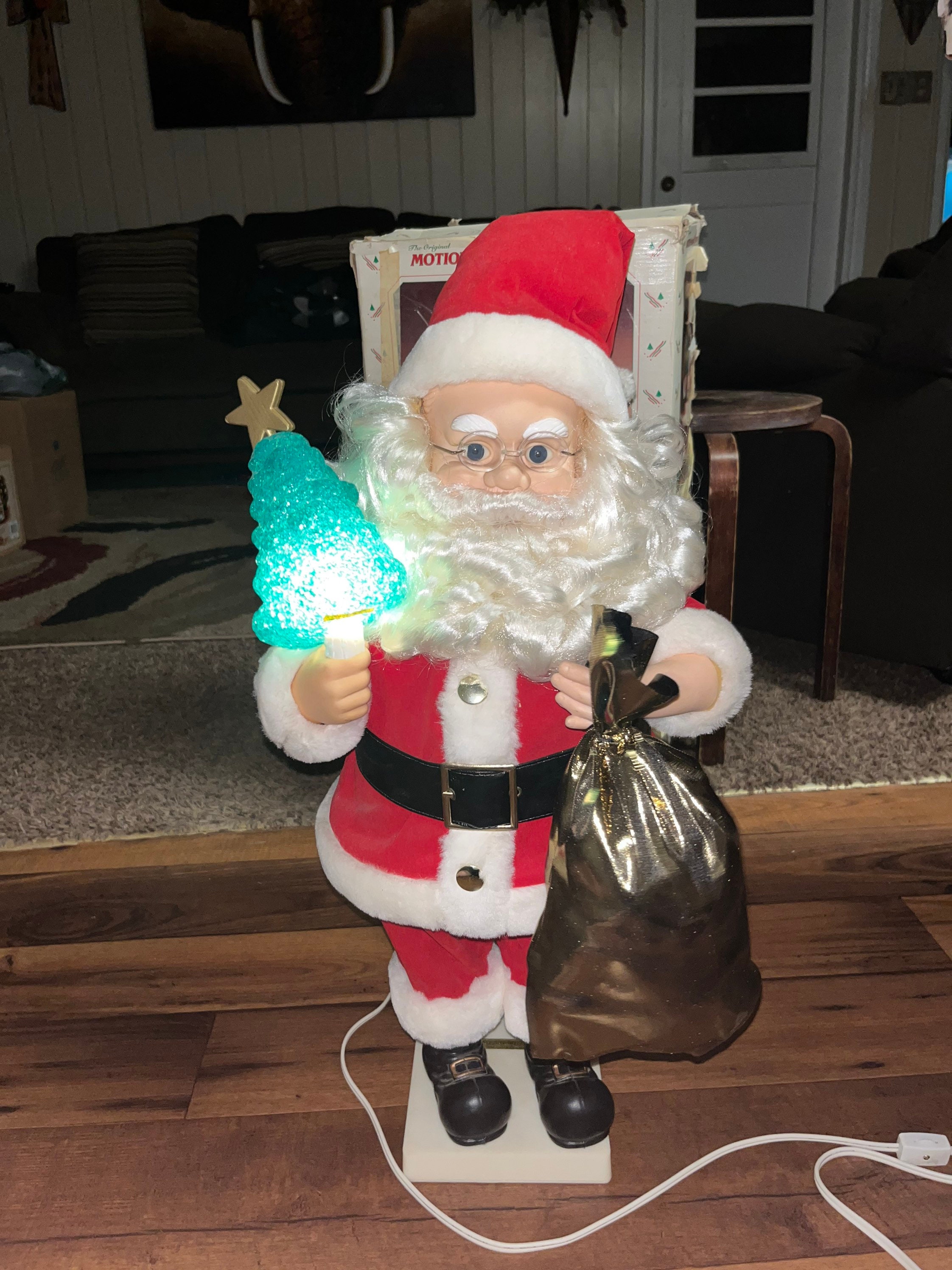 1990 holiday Time Animated of Christmas Mr. Santa Claus - Etsy