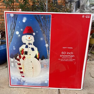 Target • Soft Tinsel • 60” In. Snowman Outdoor Lights • New W/ Box - Etsy