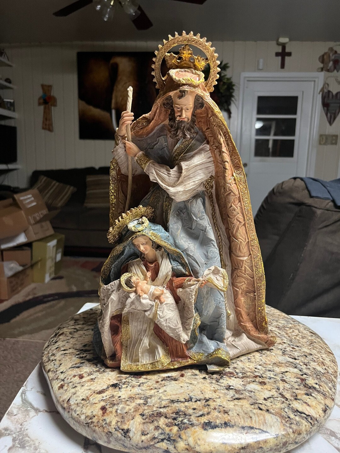 Vintage mark Roberts Nativity Scene Figurine - Etsy