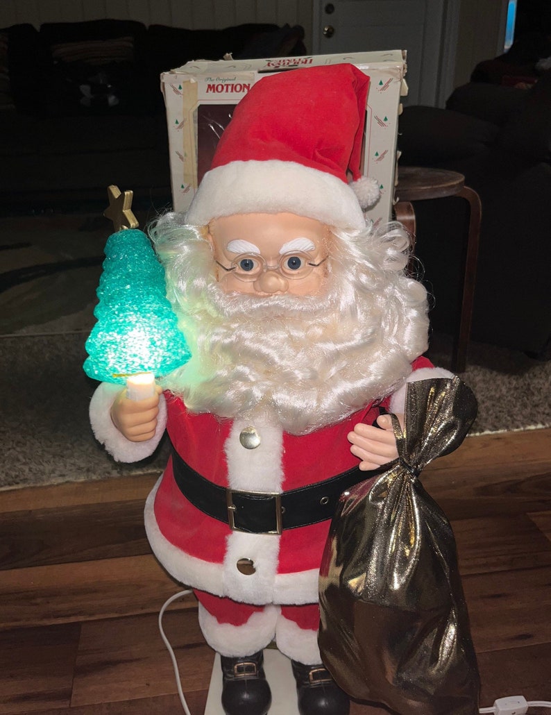 1990 holiday Time Animated of Christmas Mr. Santa Claus - Etsy