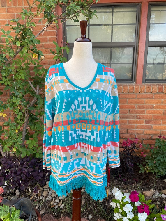 Ruby Rd. Sweater Large Brown And Gold Sequin Accent L… - Gem