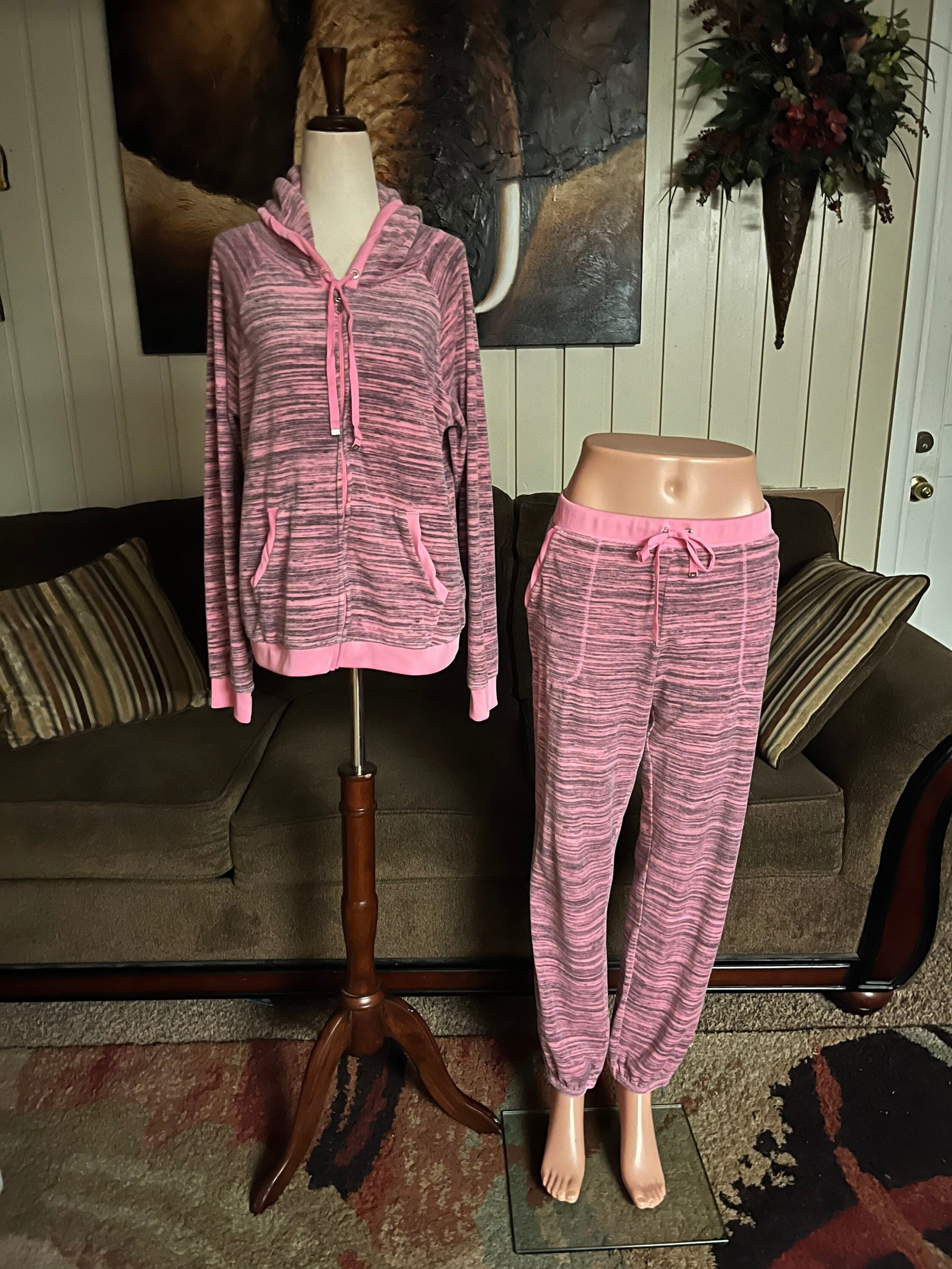 Y2K Vintage Rare Victorias Secret Pink Velour Bling Tracksuit, XS www ...