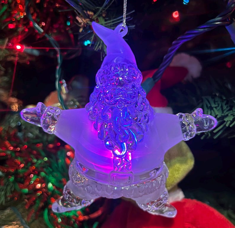 Target~ 2002 Multi-colors Lighted Santa Claus Ornament W/ Box & Video ...