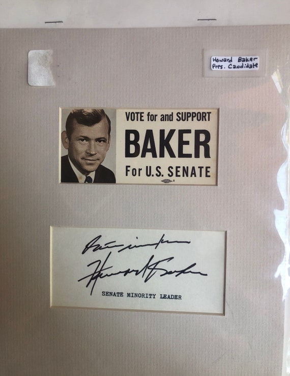 Howard Baker Signed SIGNATURE Photo | Etsy