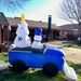 Airflowz Inflatable 8 Ft. Blue/white Snowman in Snowplow Truck W ...