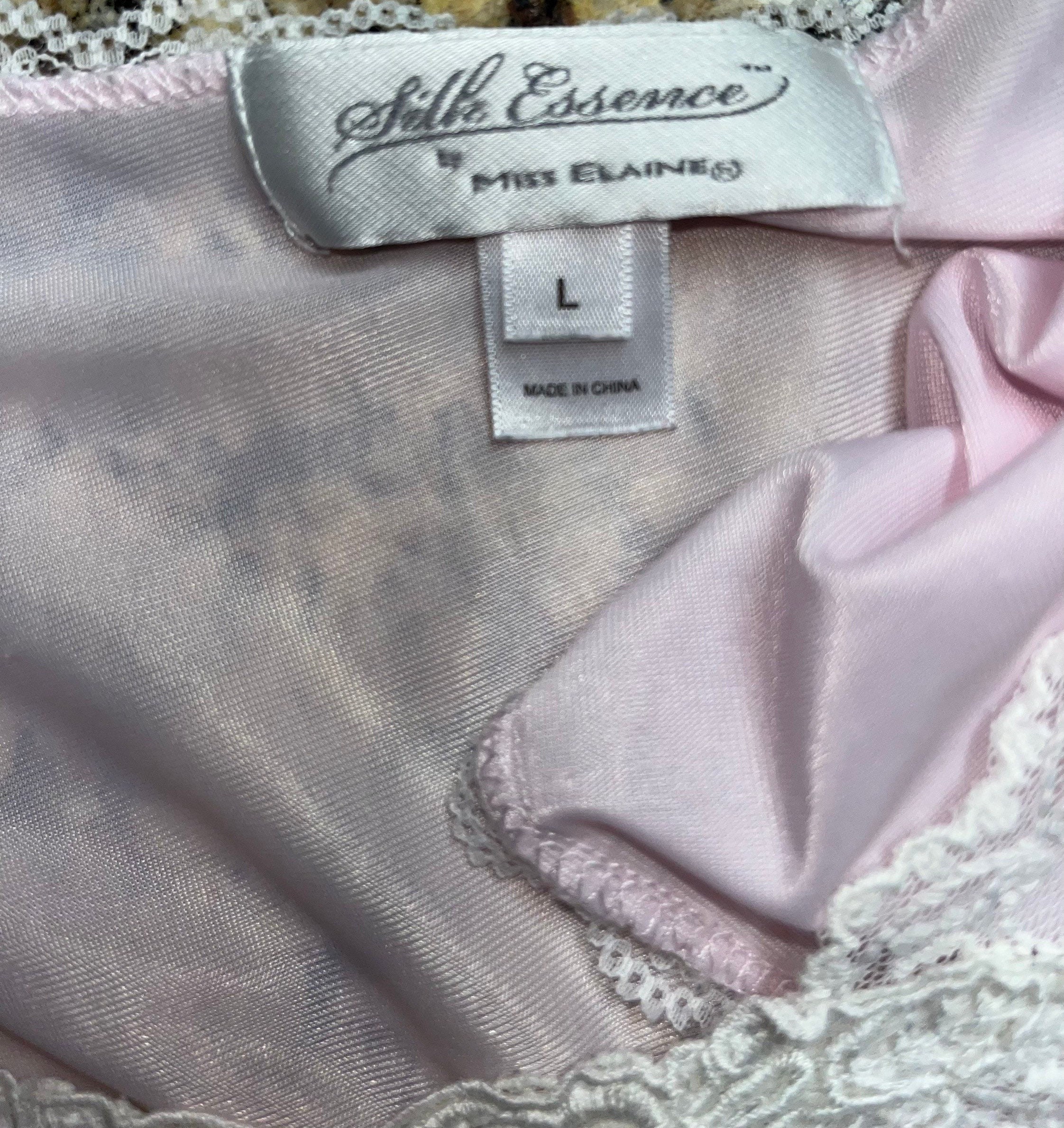 Miss Elaine Silk Essence Size Large Innocence Look Pink Nightgown Etsy