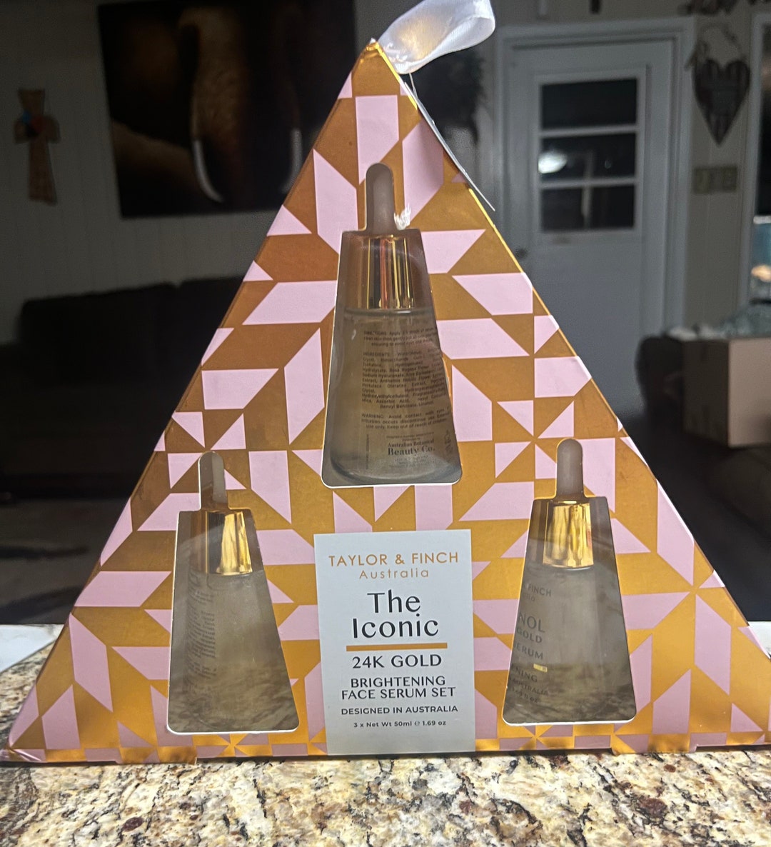 Taylor & Finch Australia Iconic 24K Gold Brightening Face Serum3 Piece ...