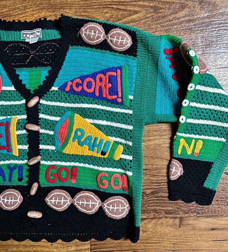 Berek • Football Theme • Vintage Embroidery • Blue/black • Small ...