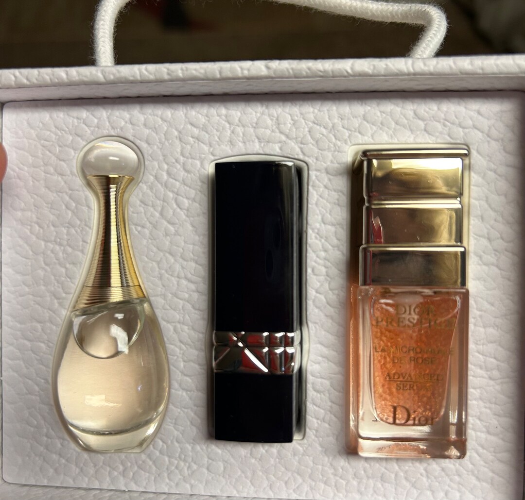 Christian Dior Discovery Set: EDP Perfume, Lipstick & Prestige Serum ...
