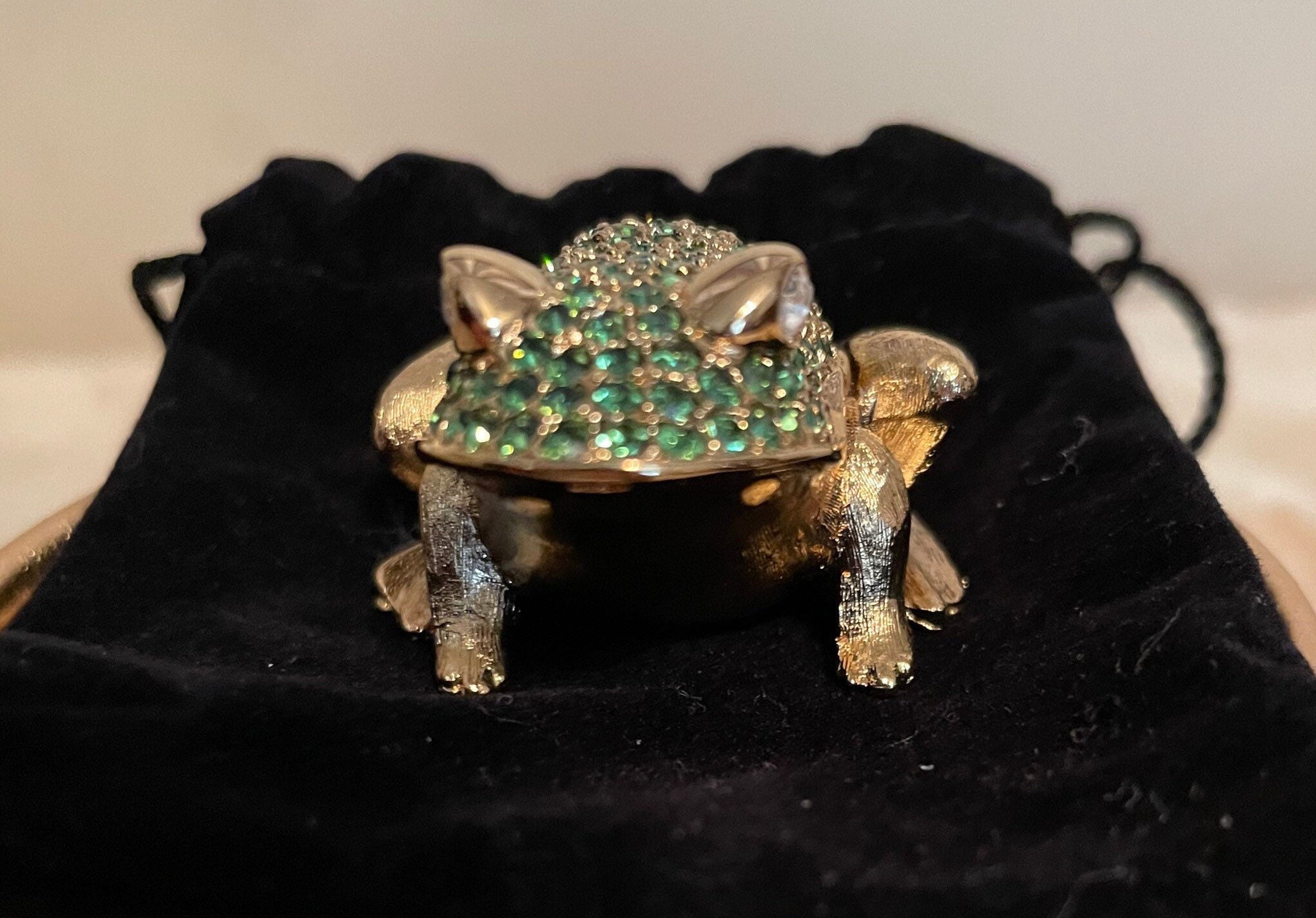 Estee Lauder 1997 Crystal Frog Gold/ Green Solid Perfume - Etsy