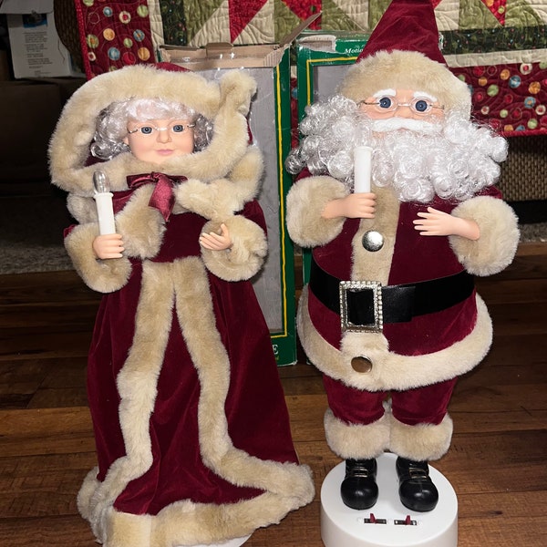 Vintage Animated Mr and Mrs Claus - Etsy
