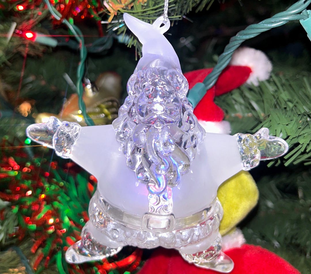Target~ 2002 Multi-colors Lighted Santa Claus Ornament W/ Box & Video ...