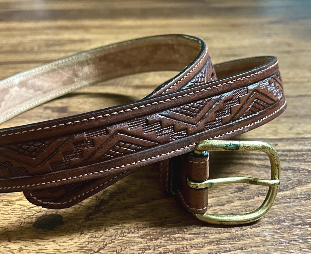 Handmade • Vintage • Top Grain Leather • Size Large (39-43” In.) • Hand ...