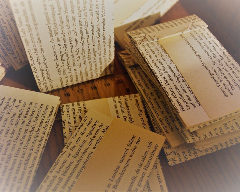 Book Page Gift Bags - Sachets - Tiny Paper Bags (set of 5) - Etsy