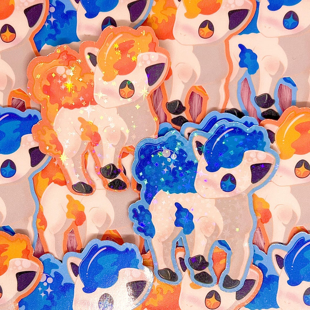 Ponyta Evolution Line Stickers Pokémon Fanart 2-3/4 Inch/70 Mm Rapidash ...