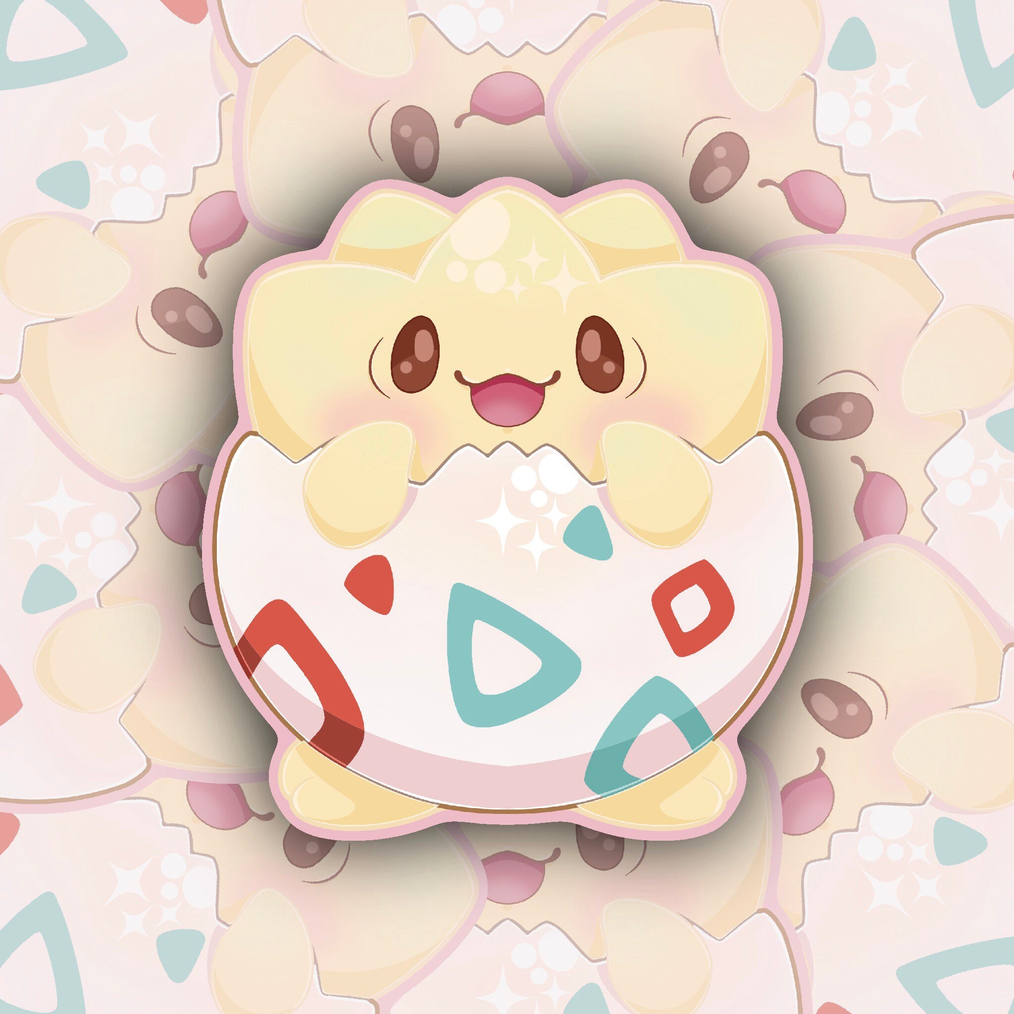 Togepi Evolution Line Pokemon Fan Design Single Stickers 2.75 - Etsy