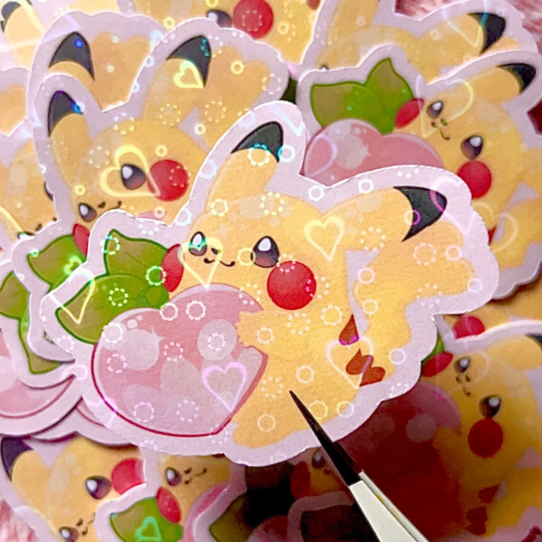 Valentine's Pikachu Pokemon Stickers Fan Art - Etsy