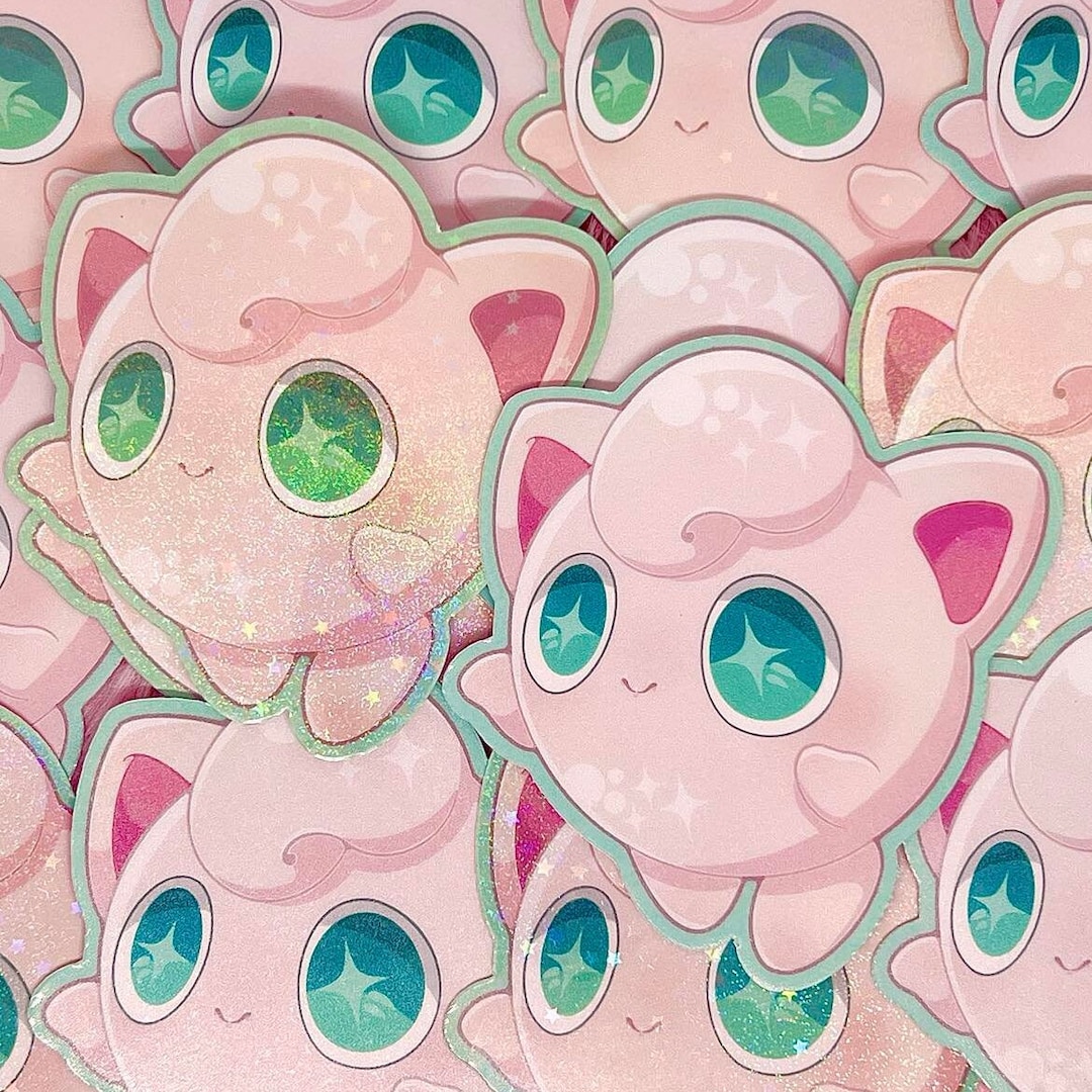 Jigglypuff Stickers Pokémon Fan Art 2-3/4 Inch/70 Mm - Etsy