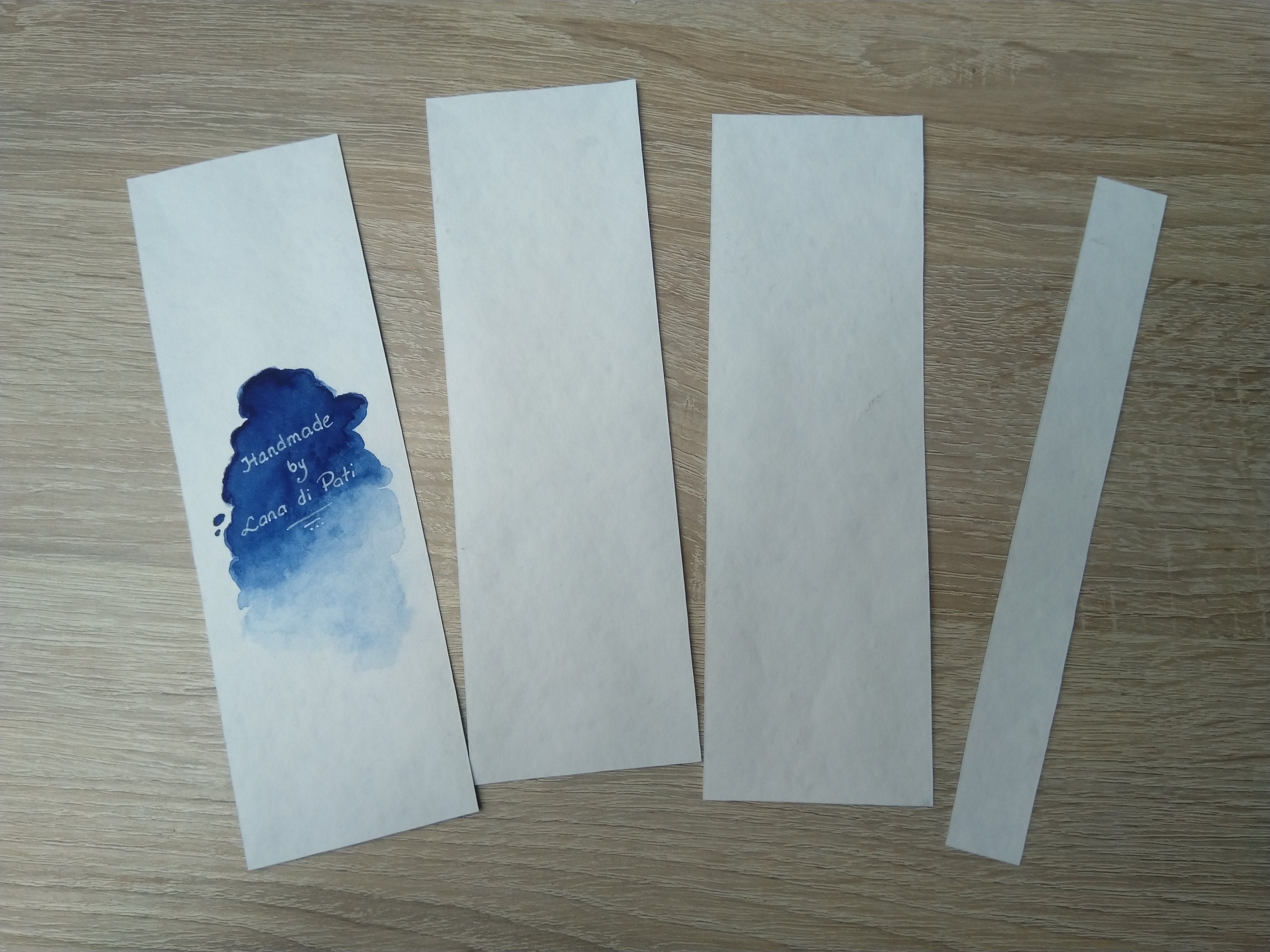 Four Original Art Bookmarks NOT PRINTED Original Watercolors Real ...