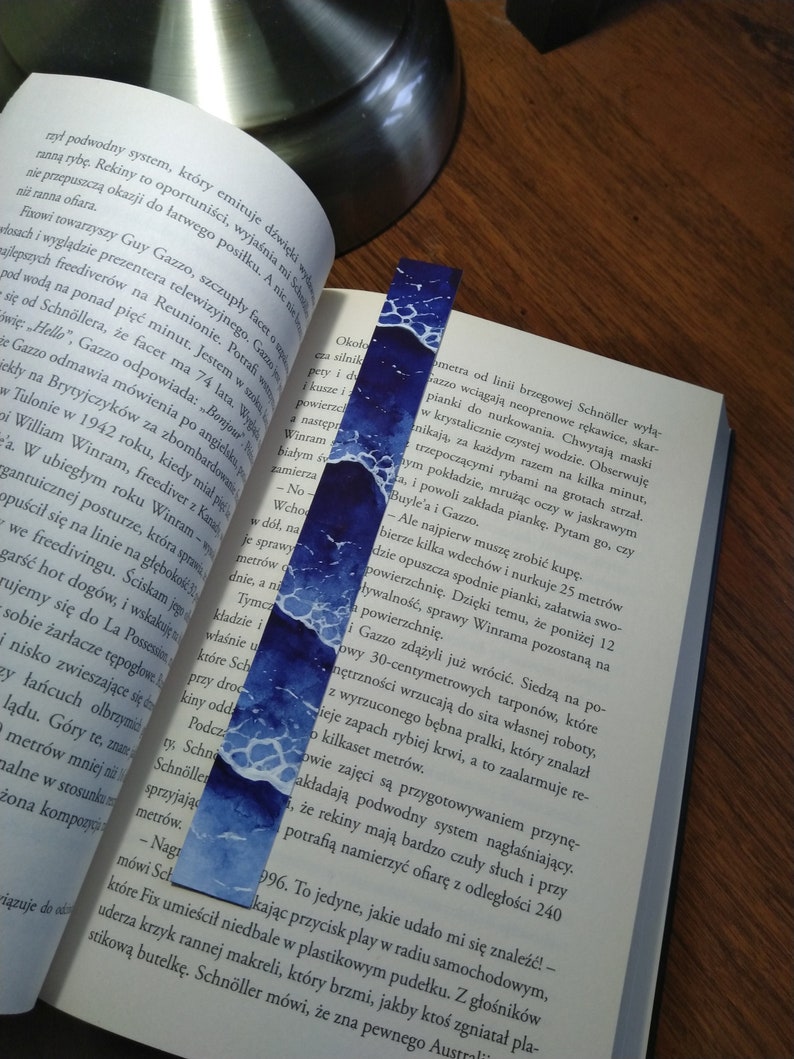Original Watercolor Bookmarks: Ocean Theme, Hand-painted Set of 4 - Etsy