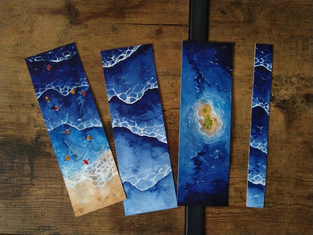 Four Original Art Bookmarks - NOT PRINTED - Original Watercolors - Real ...