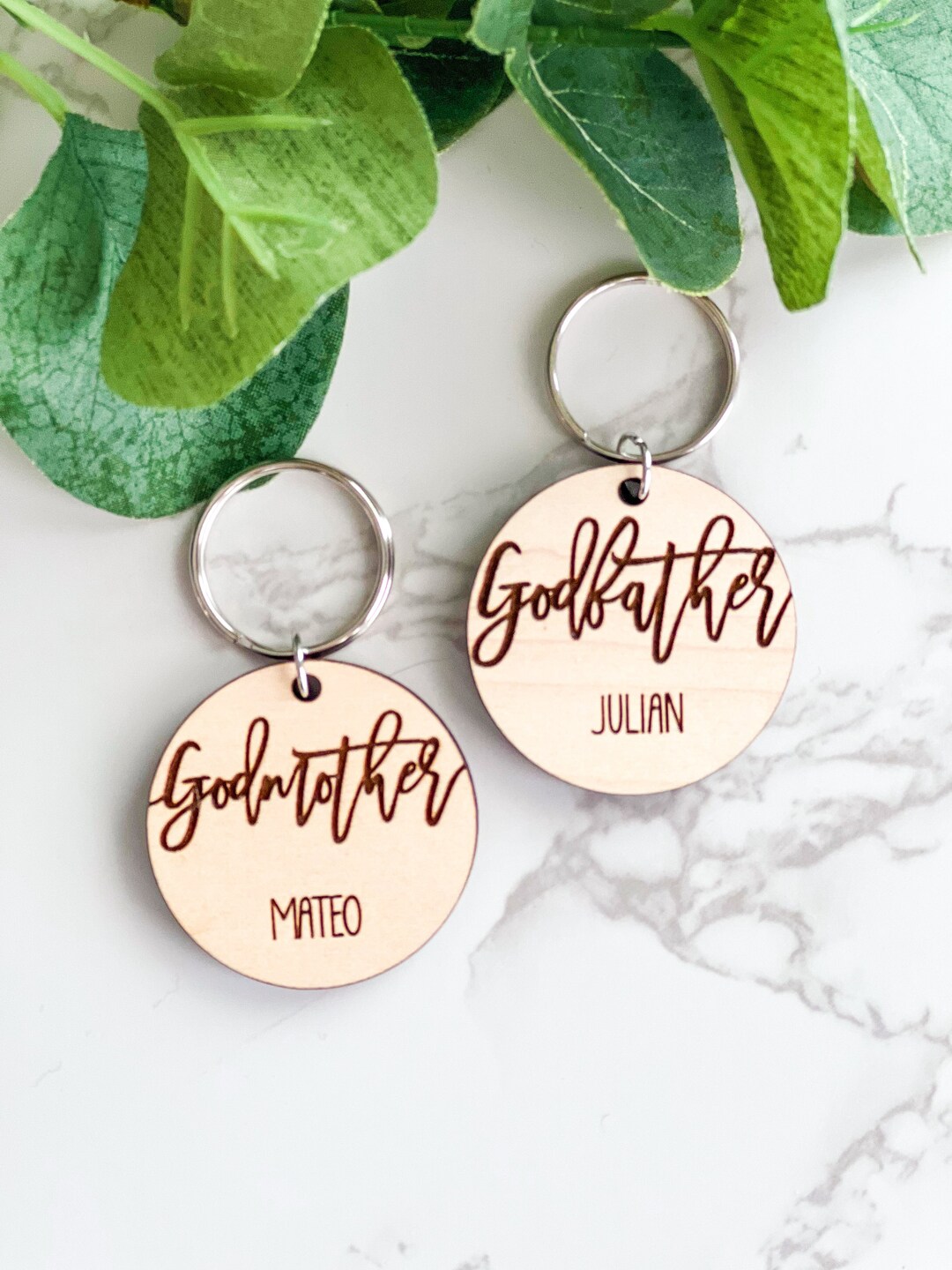 God Parent Proposal | Engraved God Father Keychain | Gift for ...
