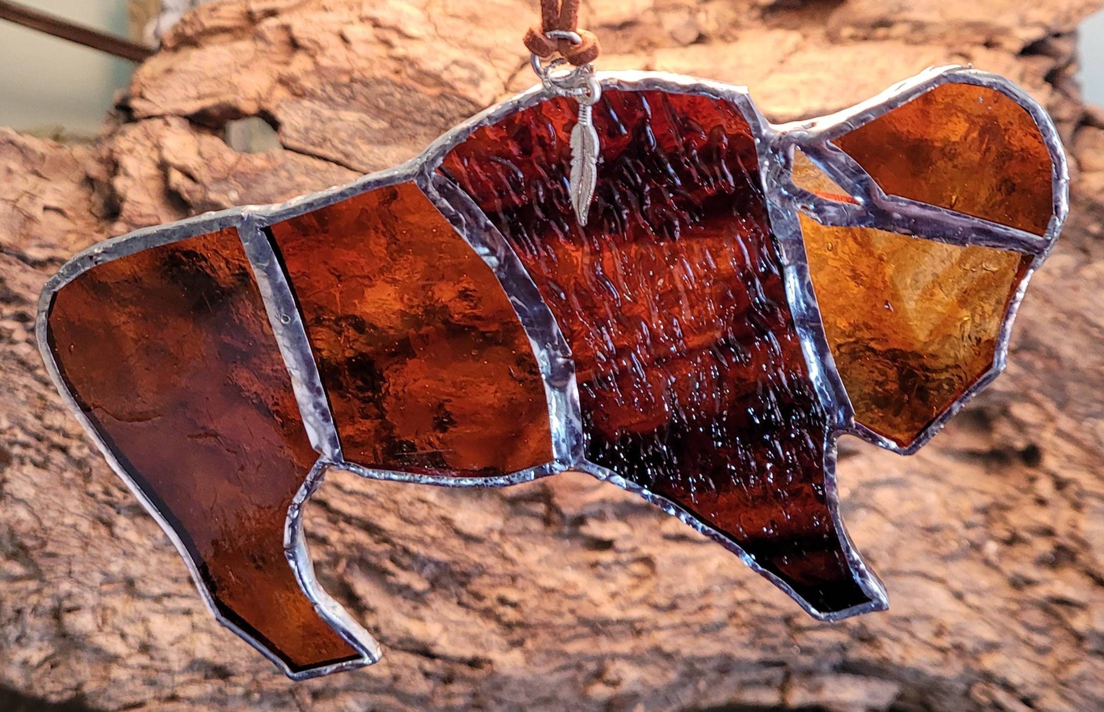 Stained Glass Buffalo/bison. Western Decor. - Etsy UK