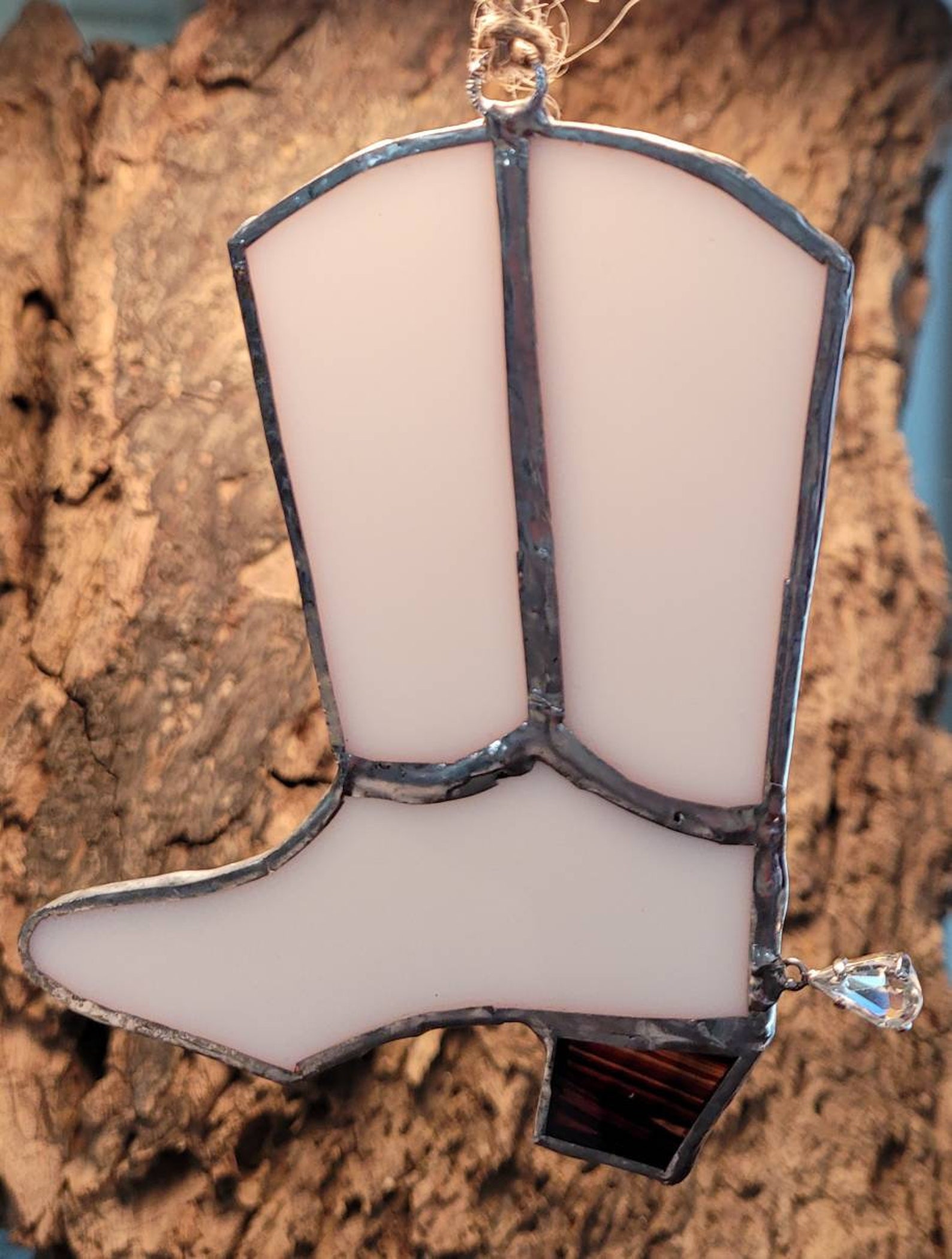 Stained Glass Cowboy Boot. Western Decor. - Etsy