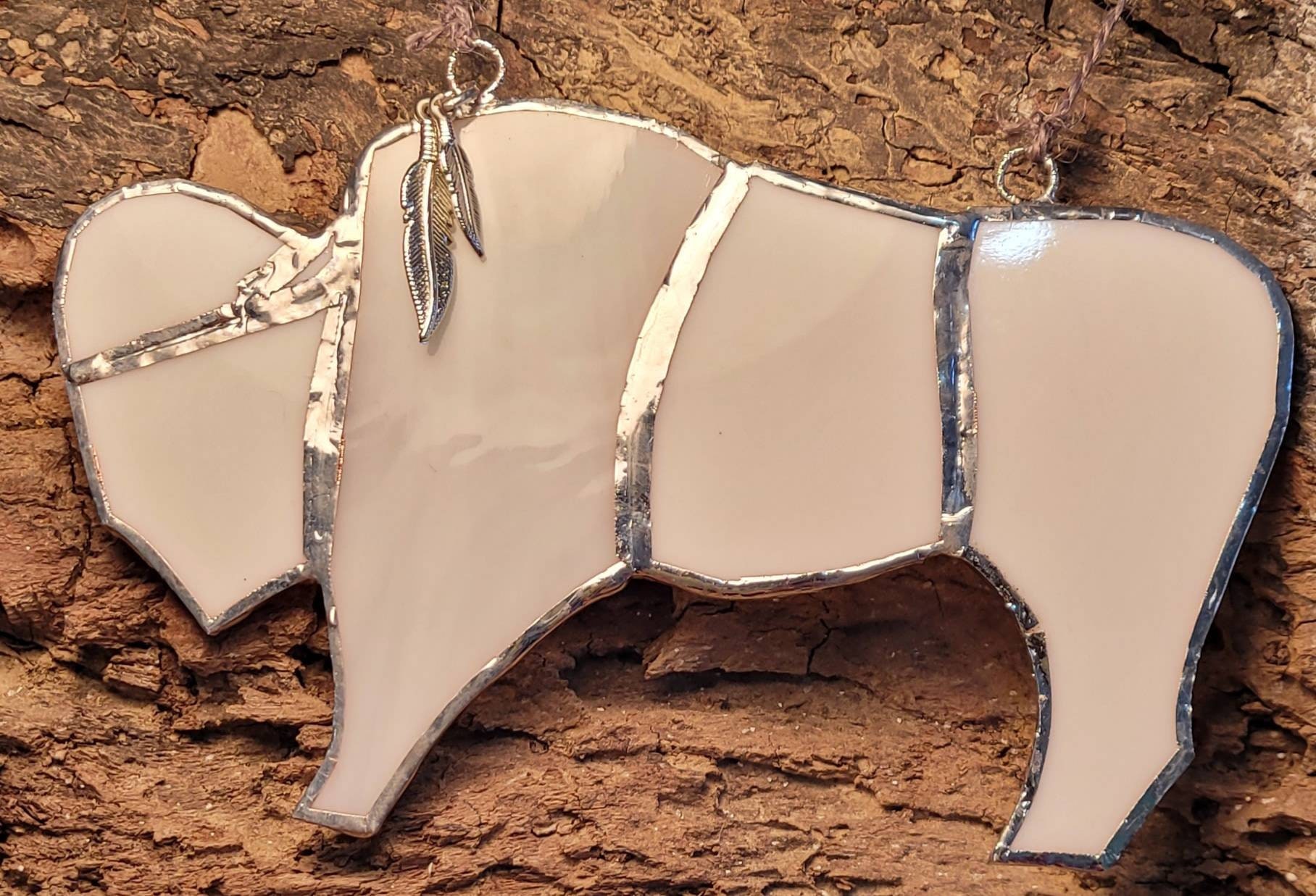 Sacred White Buffalo, Stained Glass. - Etsy