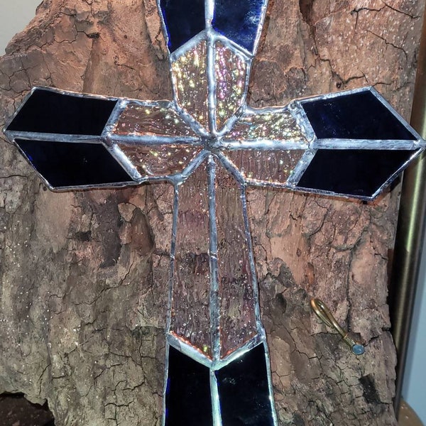 Stained Glass Garden Cross - Etsy