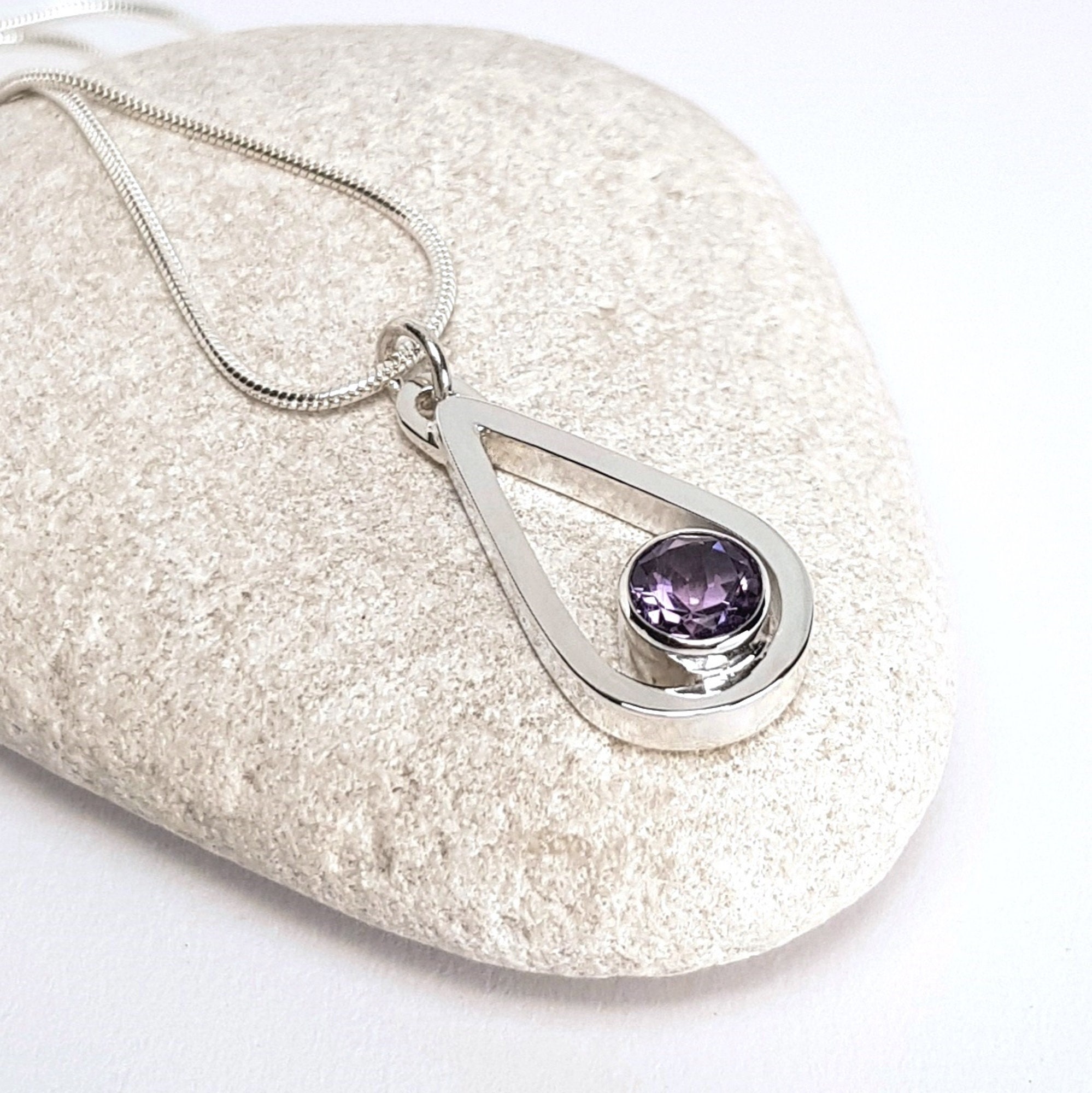 Amethyst teardrop pendant store