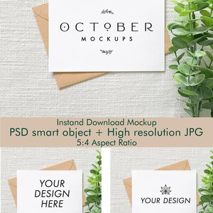 Landscape Card Mockup Postcard Mockup Invitation Mockup Wedding ...