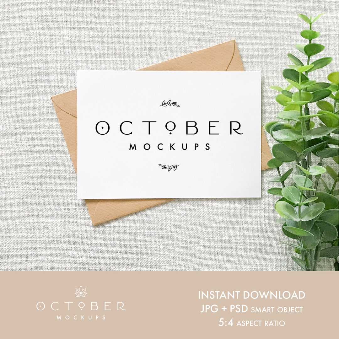 Landscape Card Mockup Postcard Mockup Invitation Mockup Wedding ...