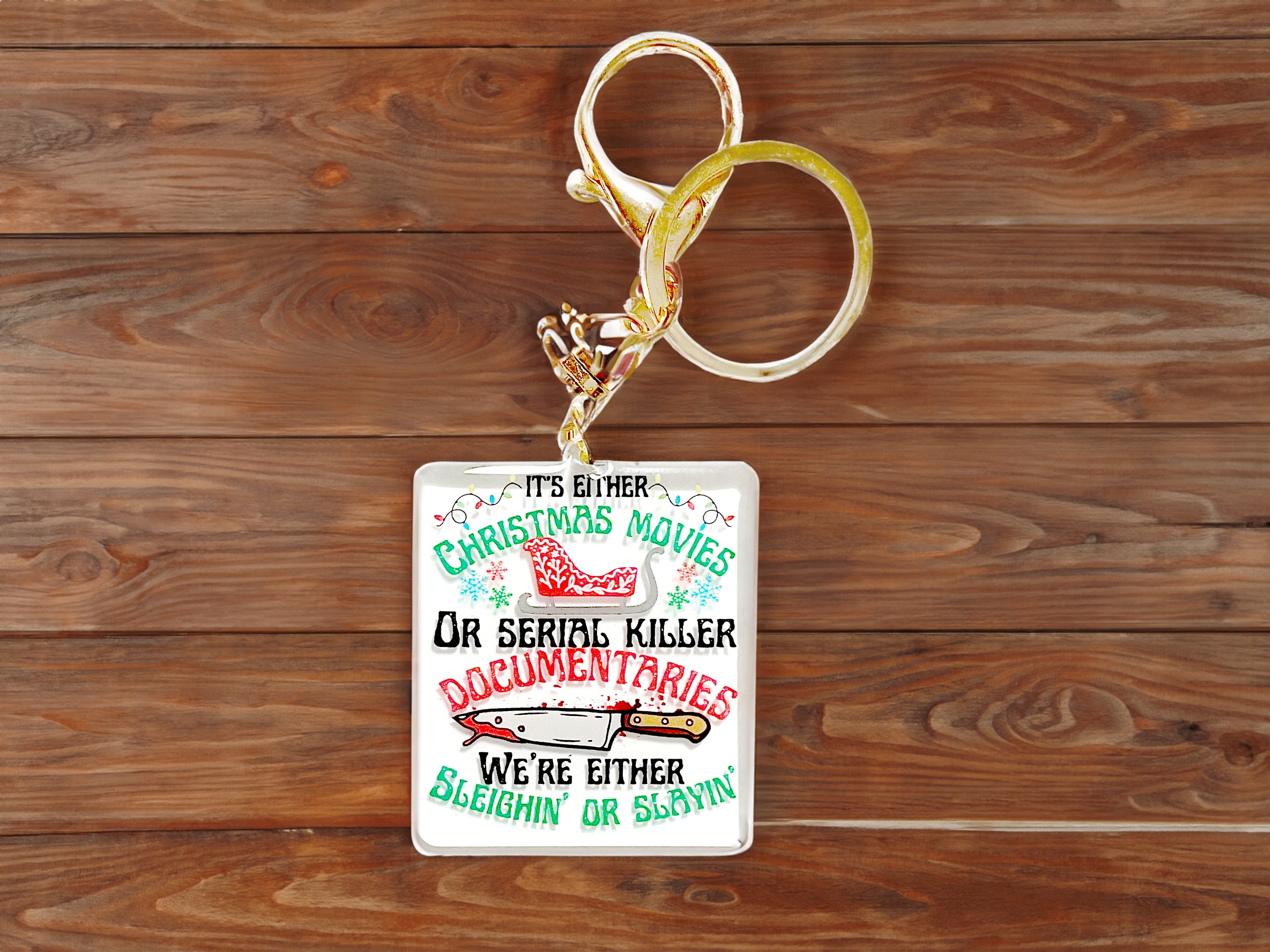 Funny Christmas Serial Killer Keychain| Funny Gift|gifts for Women ...