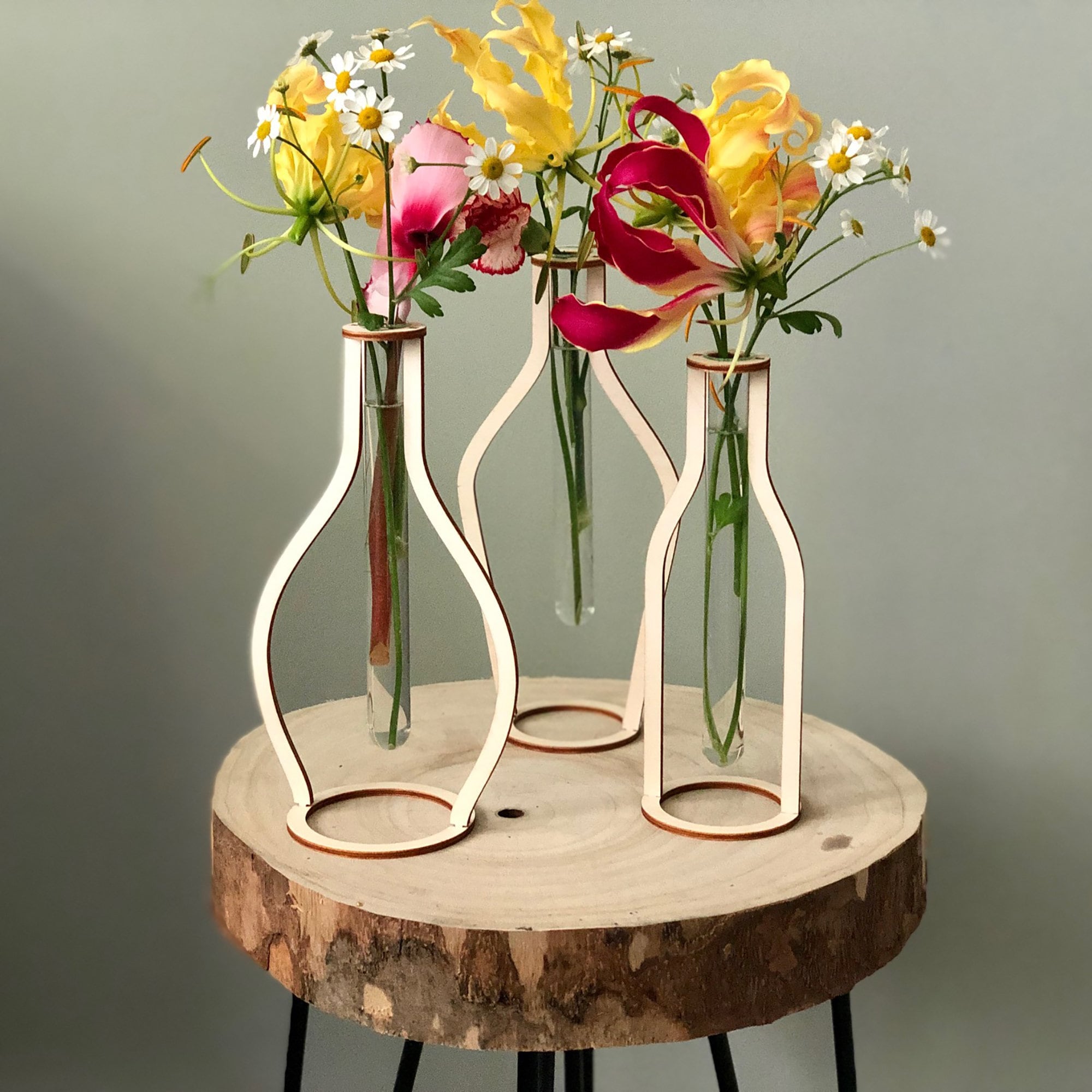 Set of Three Vases - Etsy