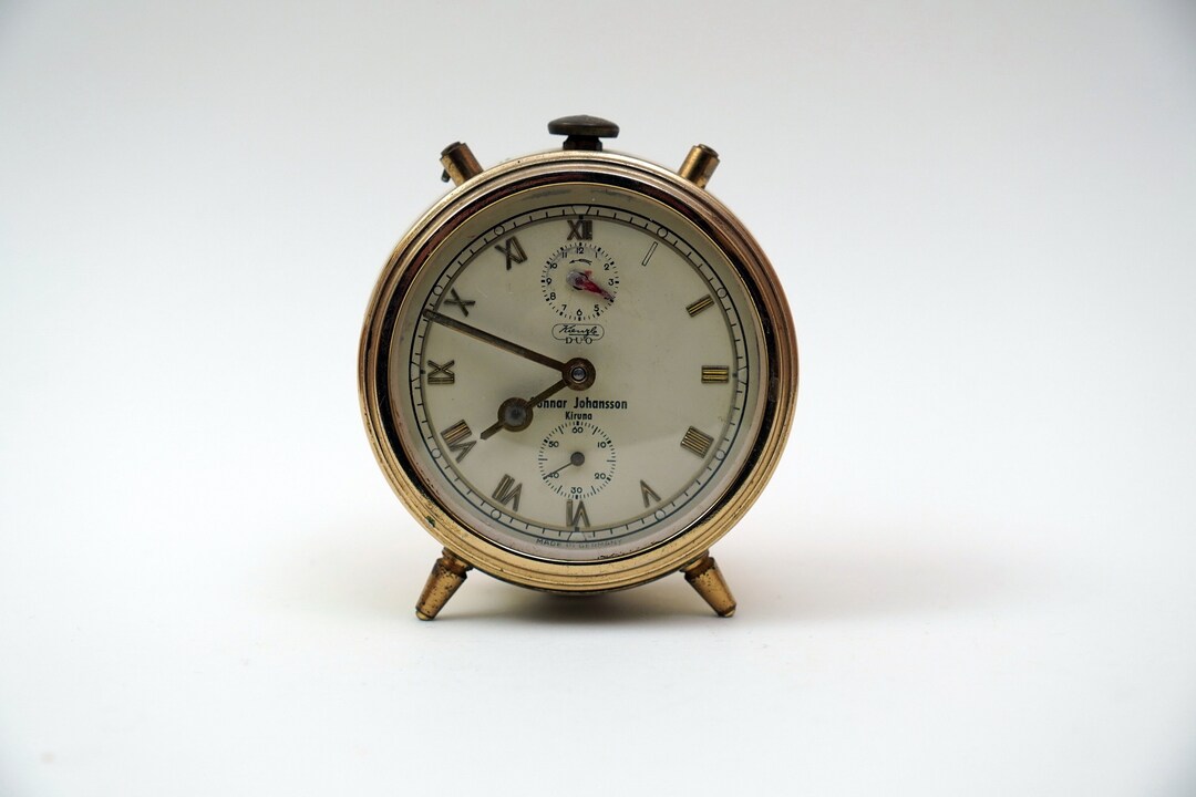 10 X 10 Mid Century KIENZLE DUO Bedside Winding Clock Made in Germany ...