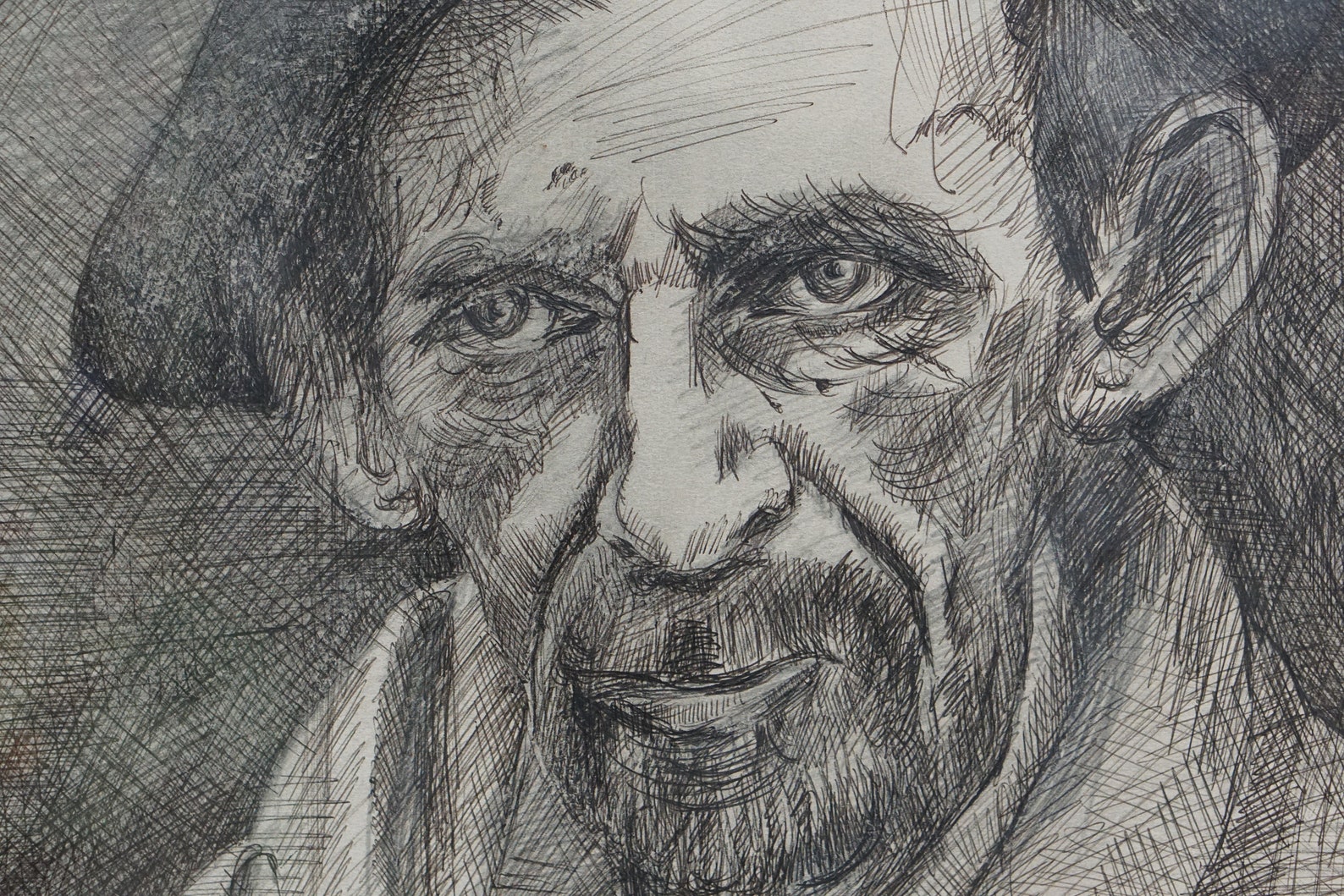 62X52 NILS FERLIN PORTRAIT Pencil Drawing By Banke 71 Etsy