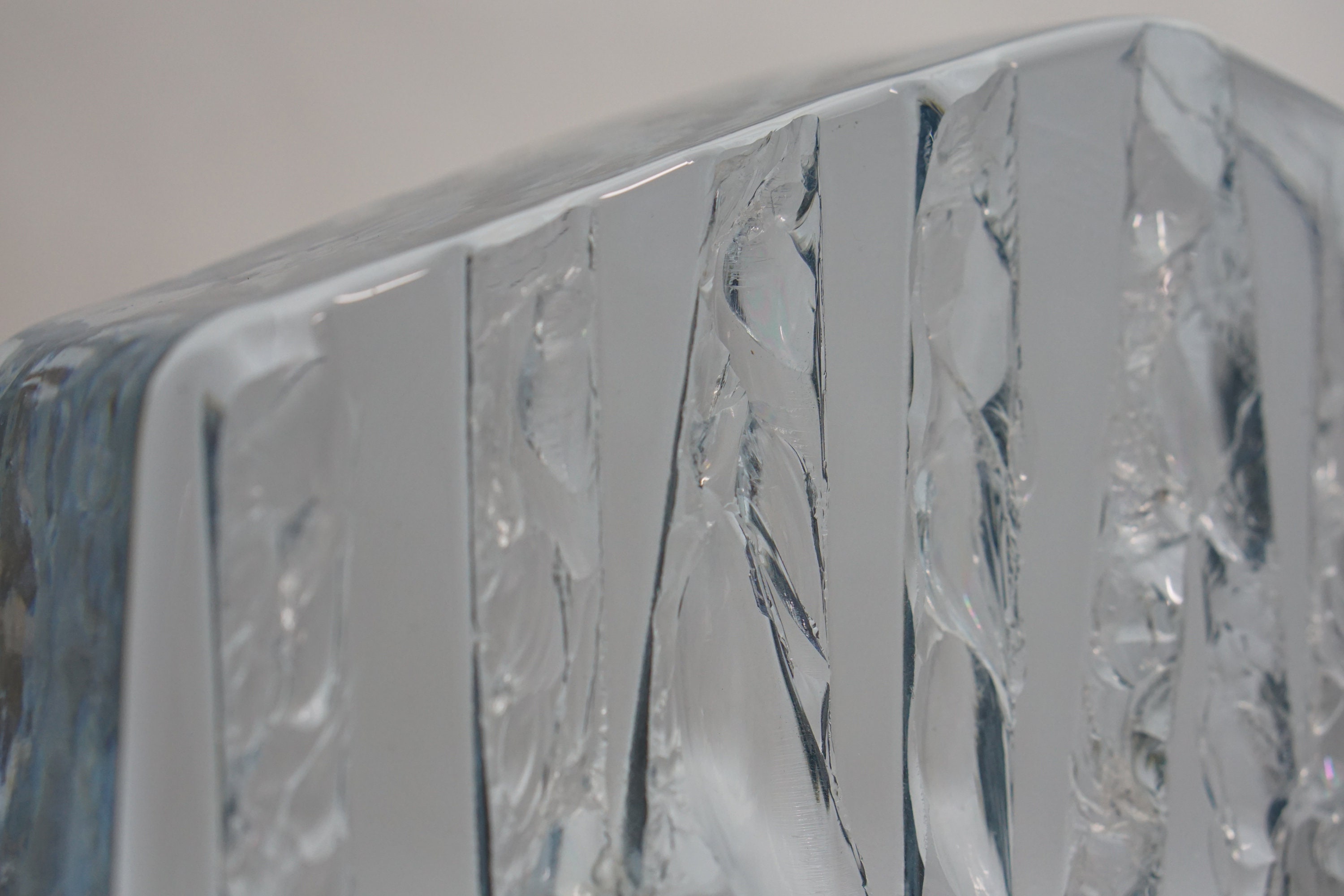 HEAVY ICE CRYSTAL Glass Sculpture Suncatcher Paperweight Paper - Etsy