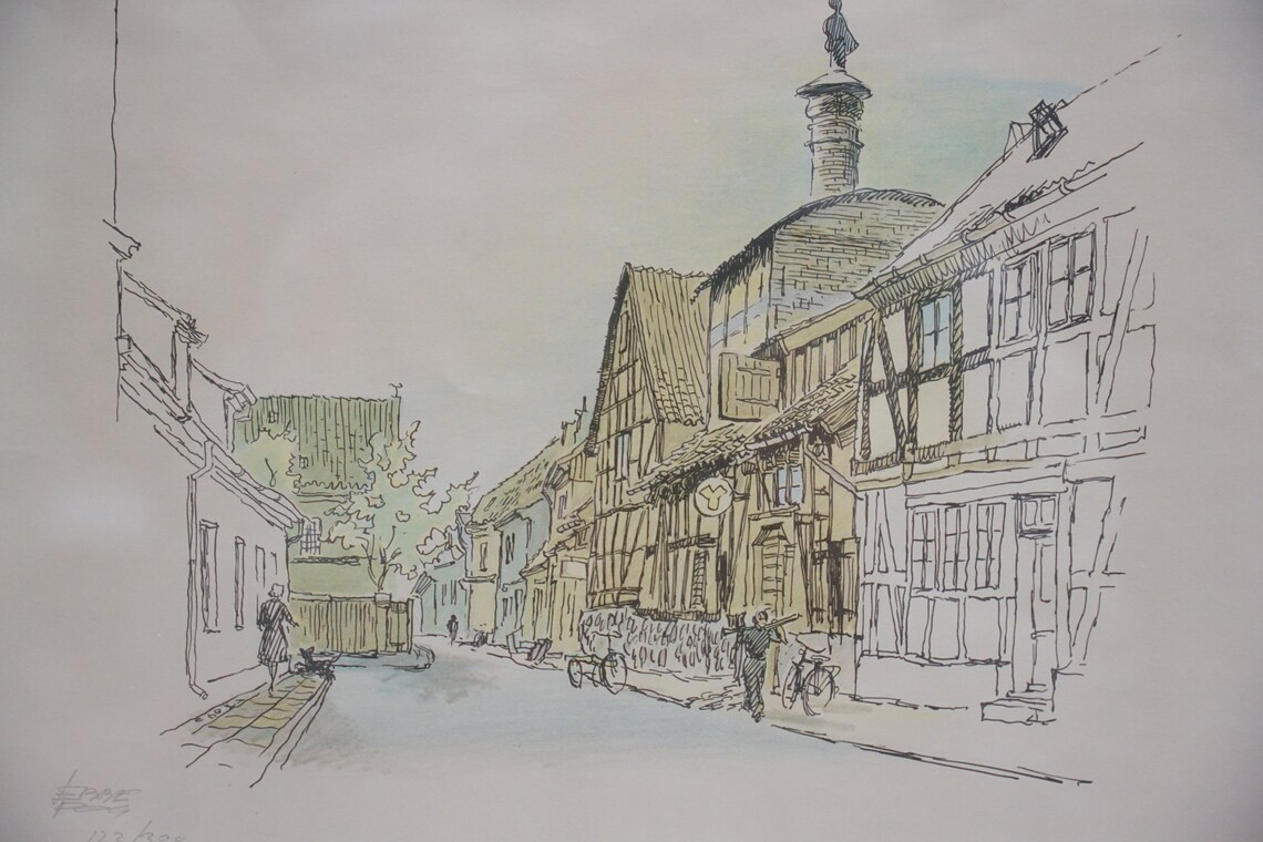 35 X 44 Vintage EMRE POG Colour LITHOGRAPHY Numbered | Etsy