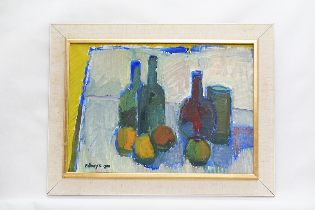 Arthur Y. Nillson Still Life Oil Painting: Mid-century Modern ...