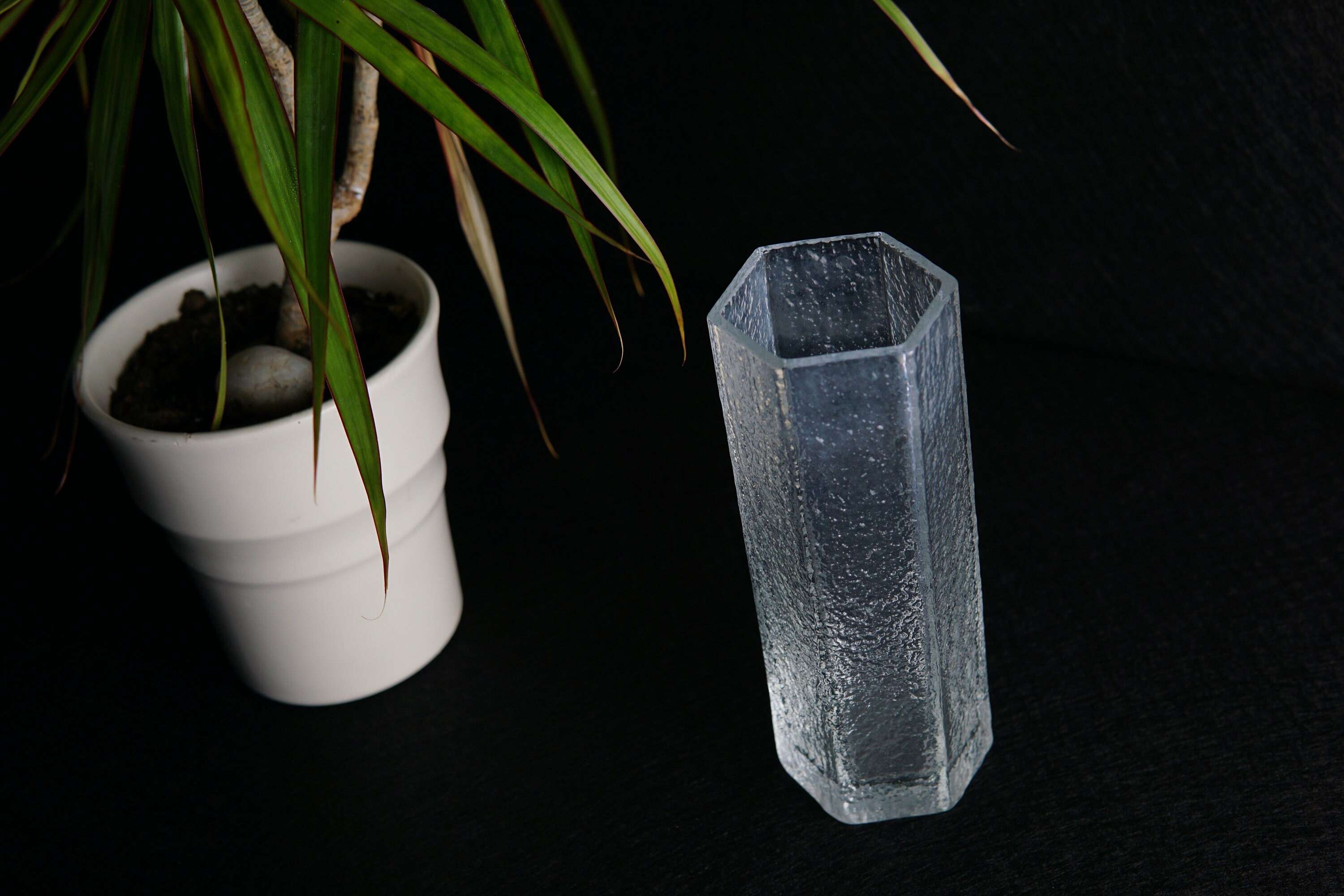 Mid-century Hexagonal Vase CRYSTAL Handmade Flower Vase Modern - Etsy UK