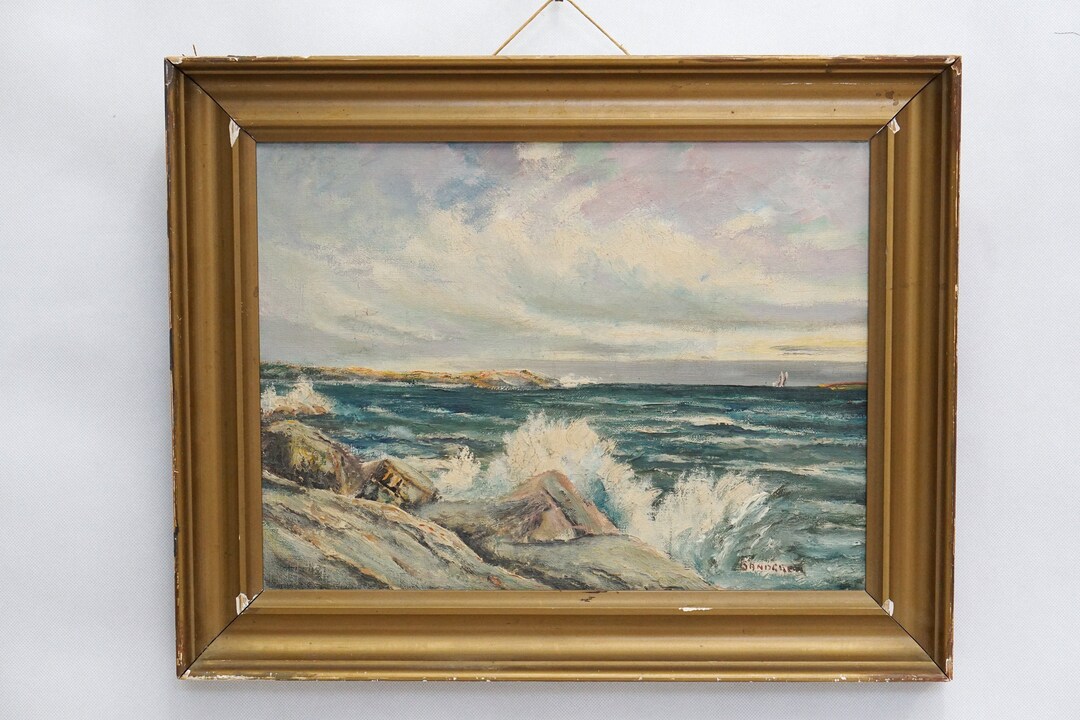 40X50 Vintage STEN STURE SANDGREN (1894-1964 Swe)oil on Canvas Painting ...