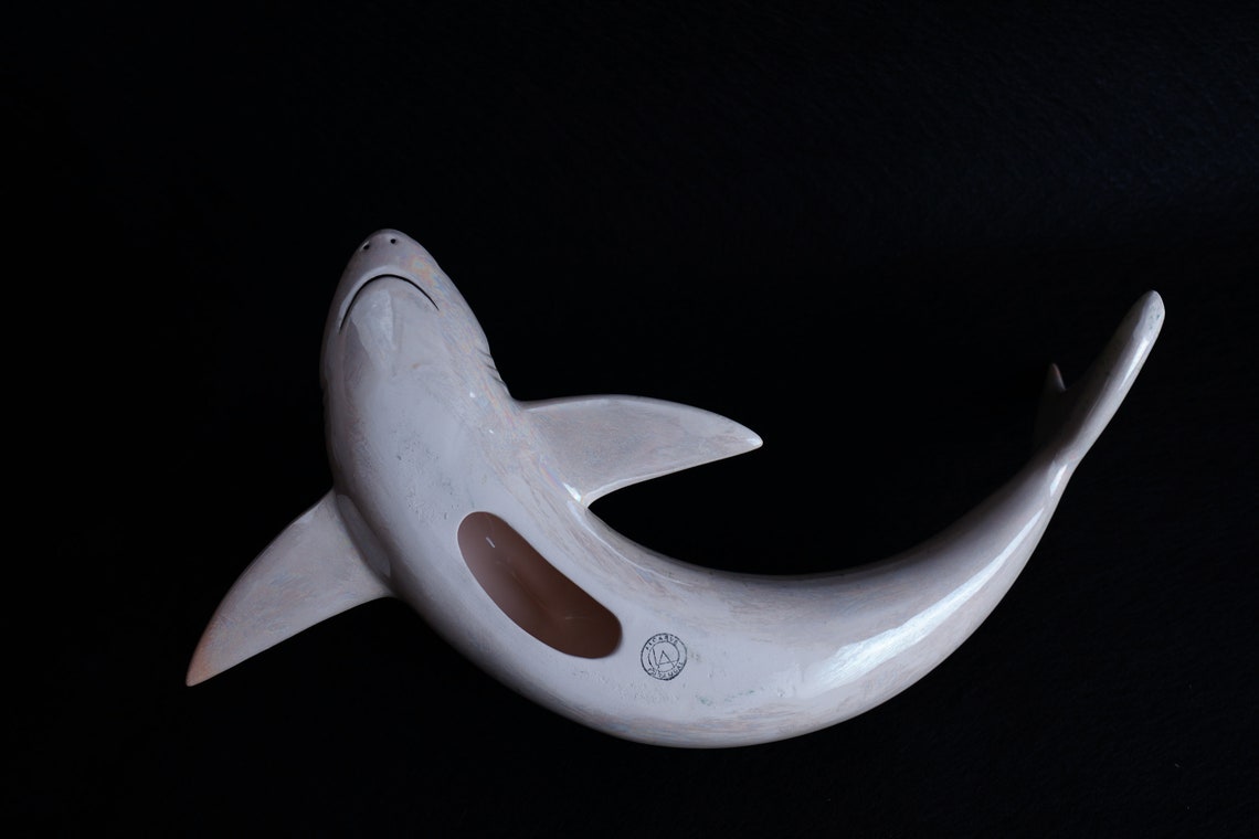 40 X 20 Vintage 60s CERAMIC SHARK FIGURINE Made in Portugal - Etsy