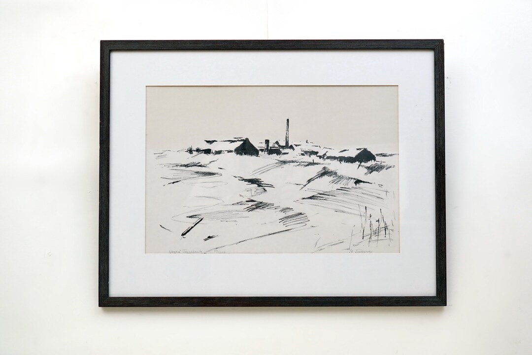 42 X 52 Vintage 70s TALLBERG Signed Numbered Lithography Landscape 60s ...