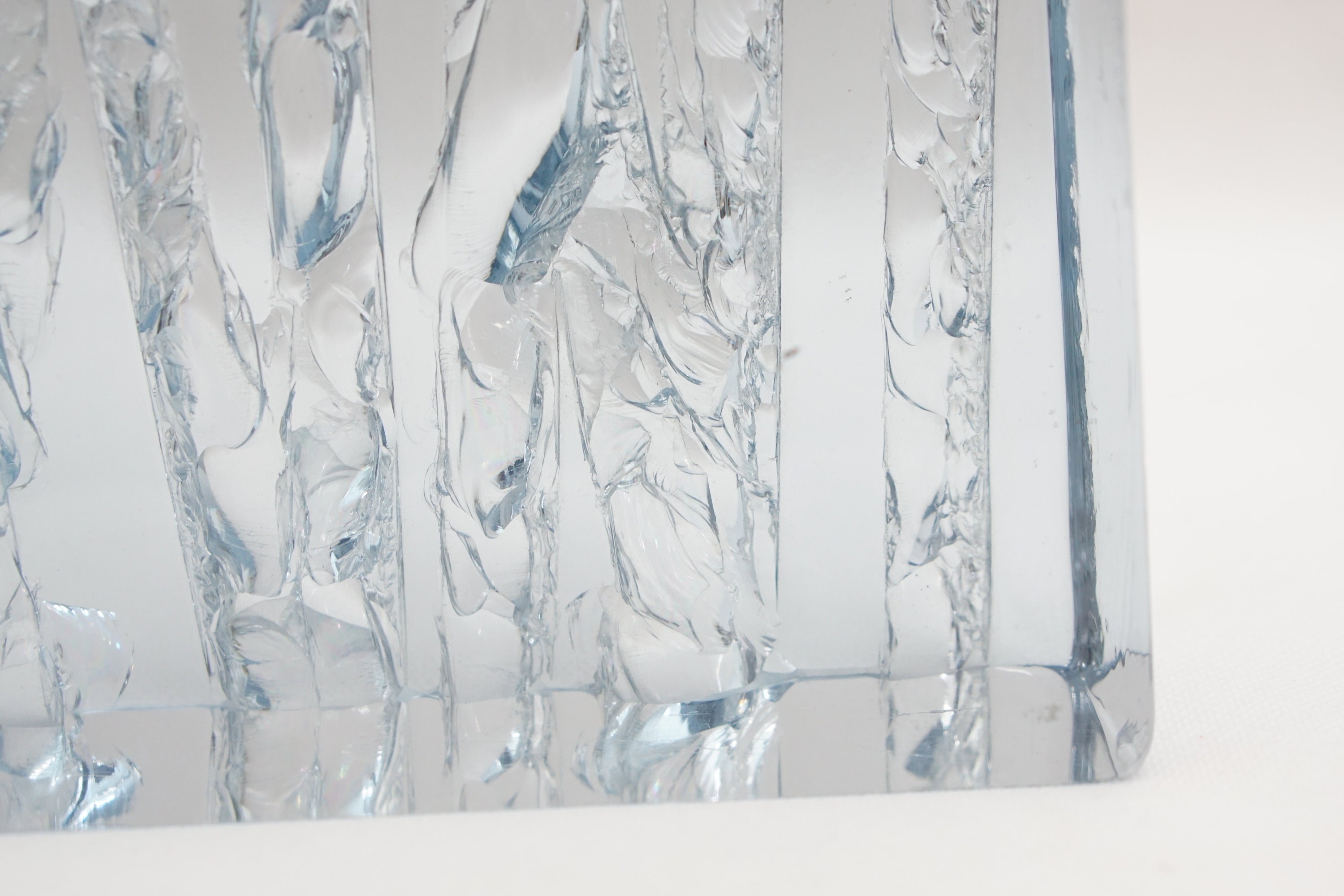 HEAVY ICE CRYSTAL Glass Sculpture Suncatcher Paperweight Paper - Etsy