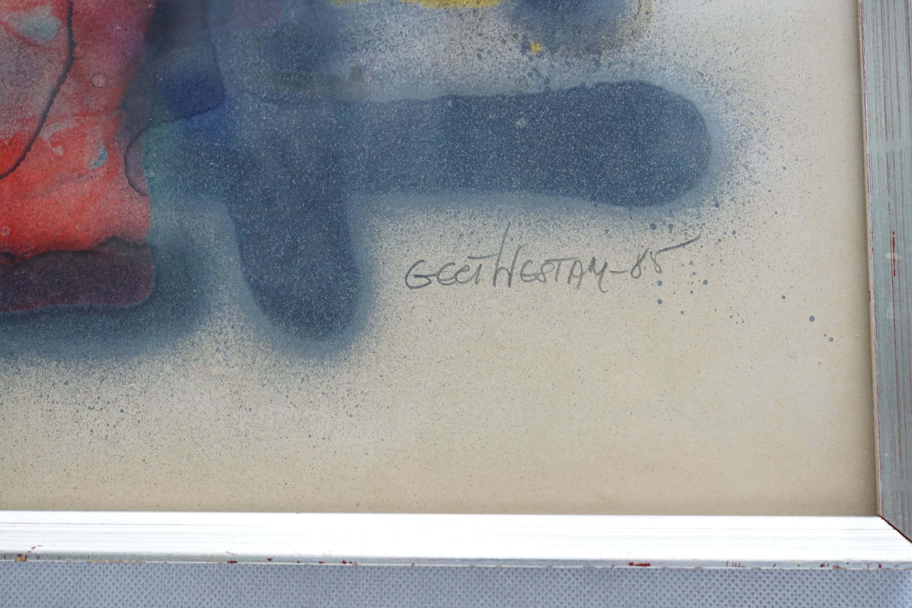 52 X 41 Gert Westam Signed WATERCOLOR COMPOSITION Painting | Etsy