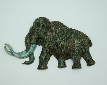 Art & Collectibles Prints Mammoth Vintage Prehistoric Animal Print ...