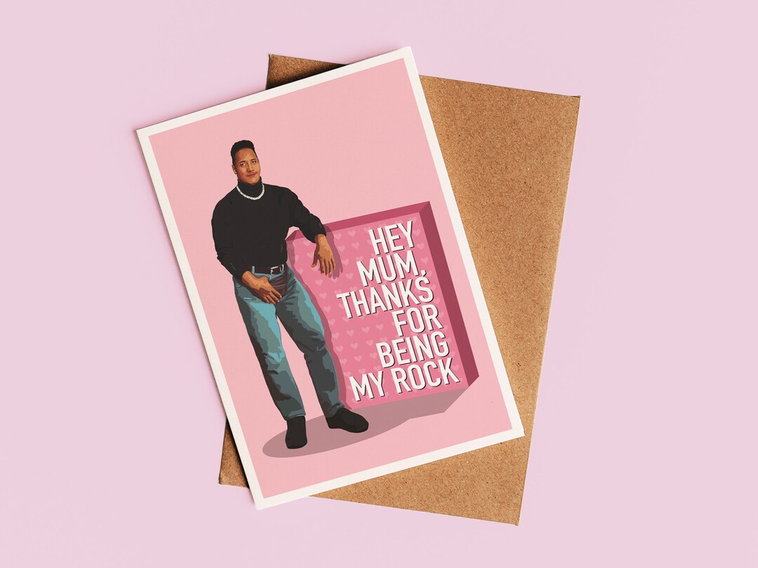 The Rock Mother’s Day/birthday/greeting Card | Card for Mum, Funny ...